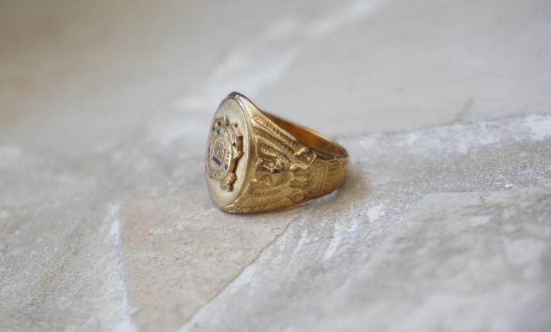 Vintage U.S. Coast Guard Ring / Men's Vintage Mid Century Estate C1950 ...
