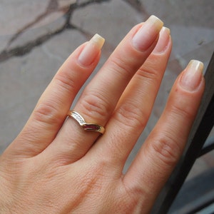 Ruby Ring Guard / Vintage Estate 1980s 10K Gold 0.35TCW Ruby & Diamond ...