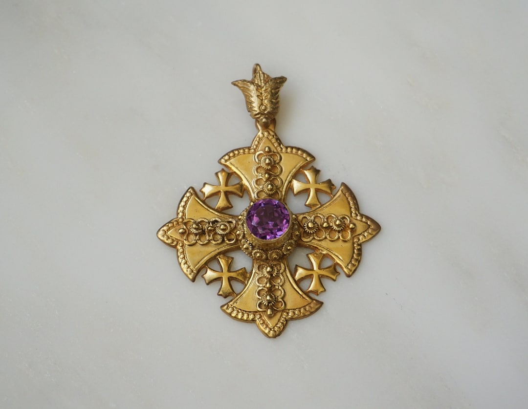 Mid Century Estate C1960 Gold Vermeil .900 Silver Man-made Russian ...