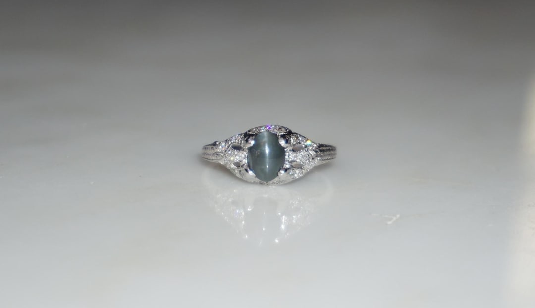 Platinum Alexandrite Ring / Art Deco Estate C1930 Hand Engraved 1.82TCW ...