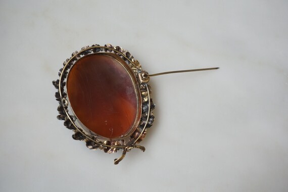 Antique Cameo Scene Pin / Antique Estate C1875 14K Go… - Gem