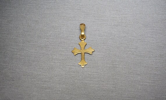 Antique 22K Gold Cross / Antique Estate Circa 1870 22… - Gem