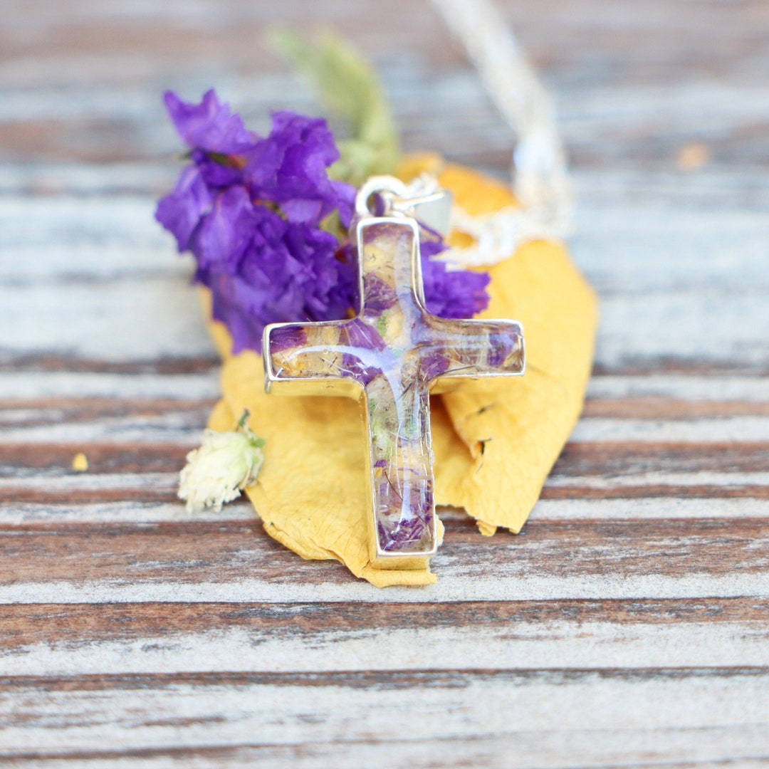 Dried Flower Keepsake Cross, Funeral Flower Cross, Flower Petals From ...