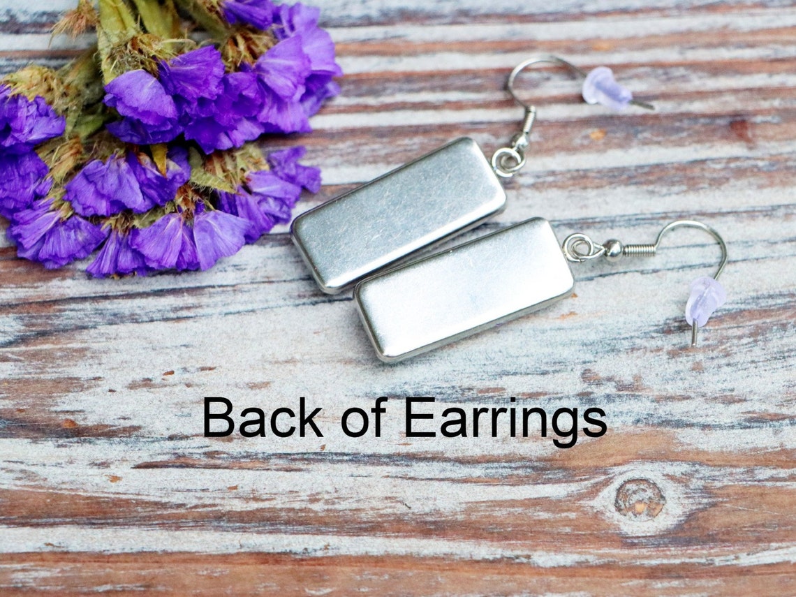 Funeral Flower Earrings Funeral Flower Keepsake Funeral | Etsy