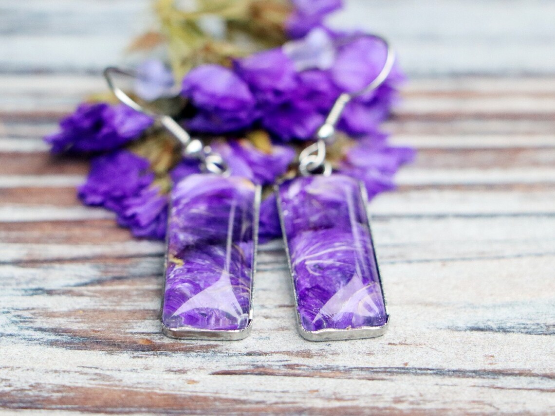 Funeral Flower Earrings Funeral Flower Keepsake Funeral | Etsy