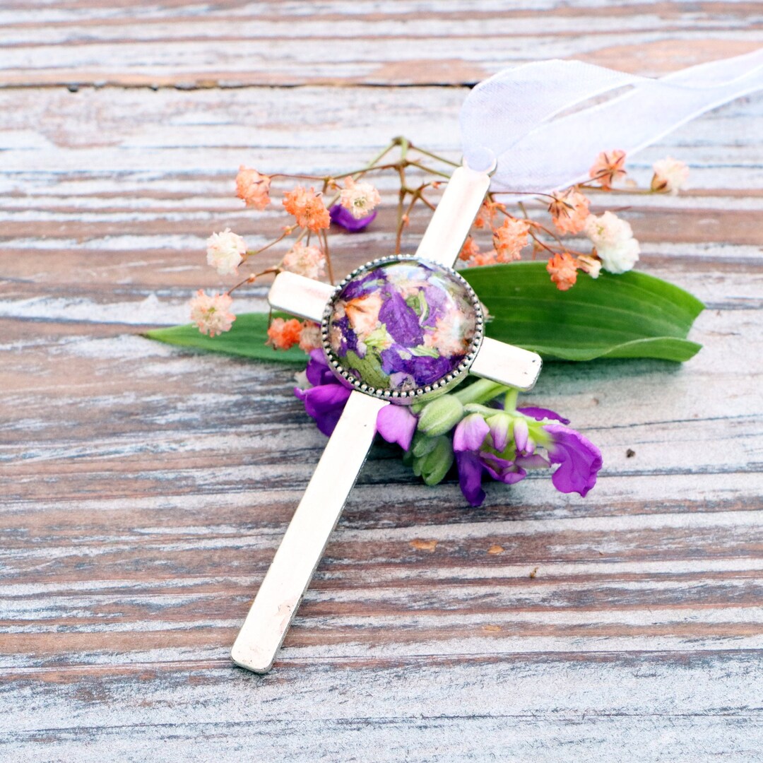 Cross Ornament Made With Memorial Funeral Flowers - Etsy