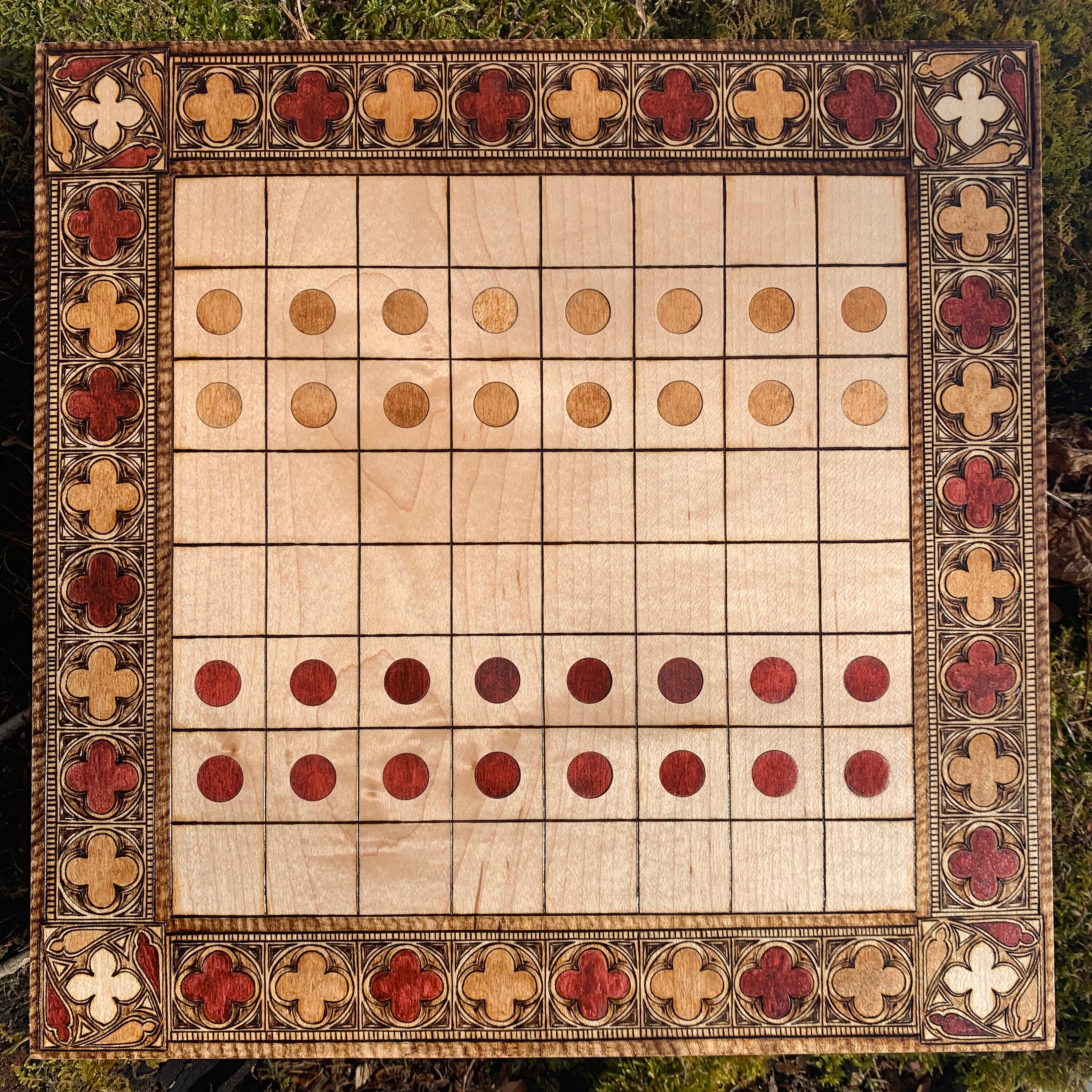 Dama Game: Turkish Draughts Checkers variant Handcrafted | Etsy