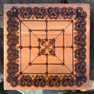 Morris Board Game: Nine Men's Morris, Twelve Men's Morris, Mill Game ...