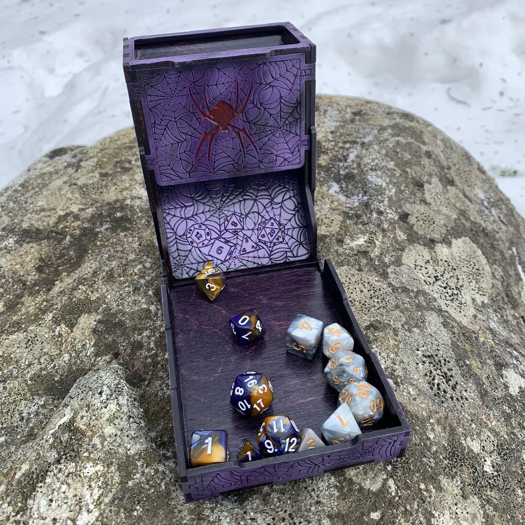 Dice Tower: webs of the Drow Laser-engraved - Etsy