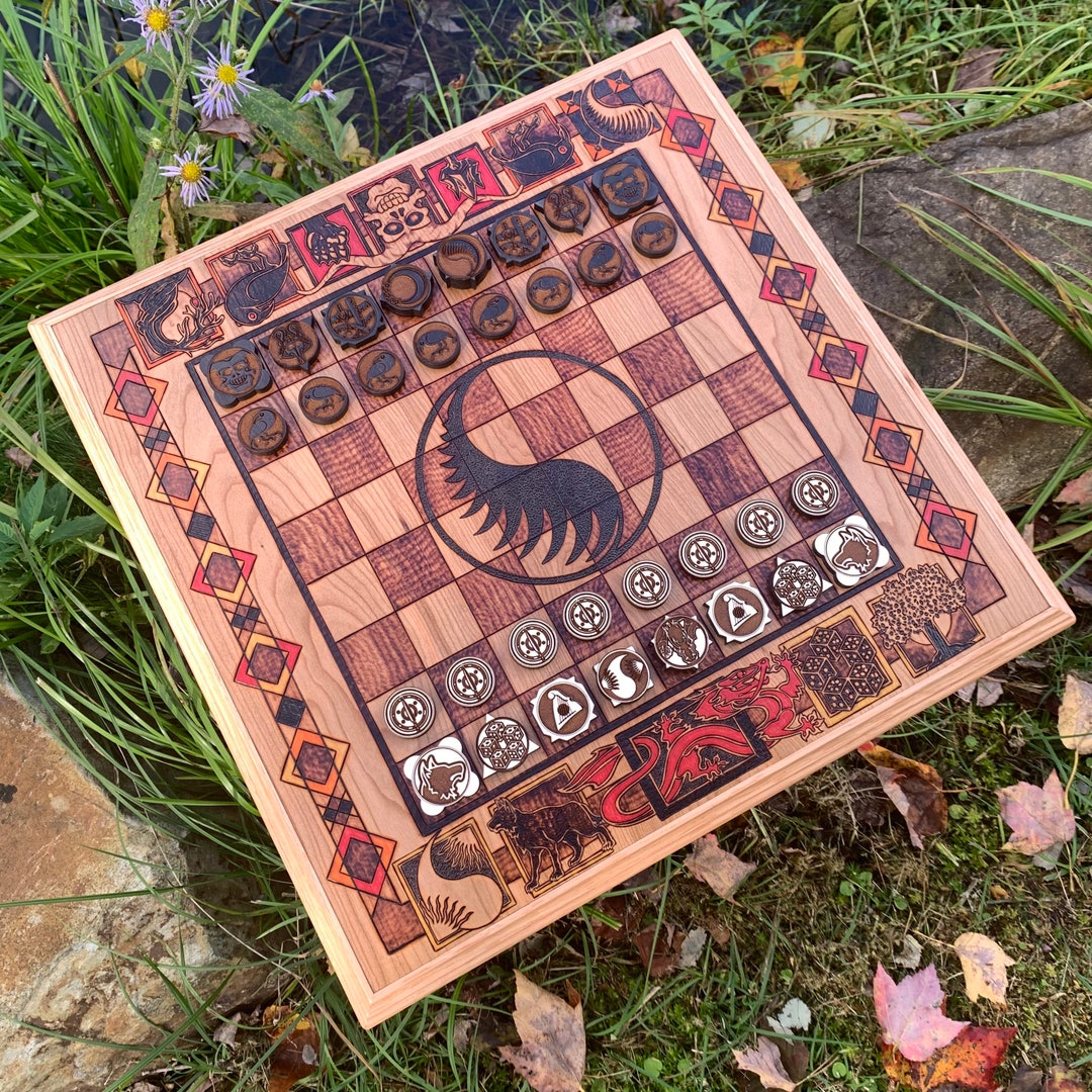 Chess Game: Wheel of Time Themed Chess Game W/ Laser-engraved Iconic ...