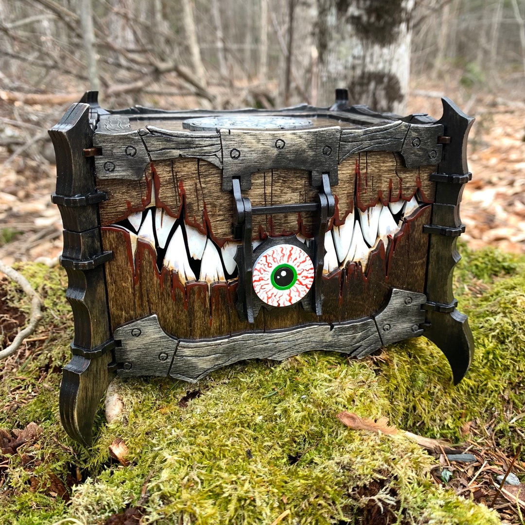 Mimic Box: “snapper"; Beastly Wooden Keepsake Box, Dice Box, Rpg-themed ...