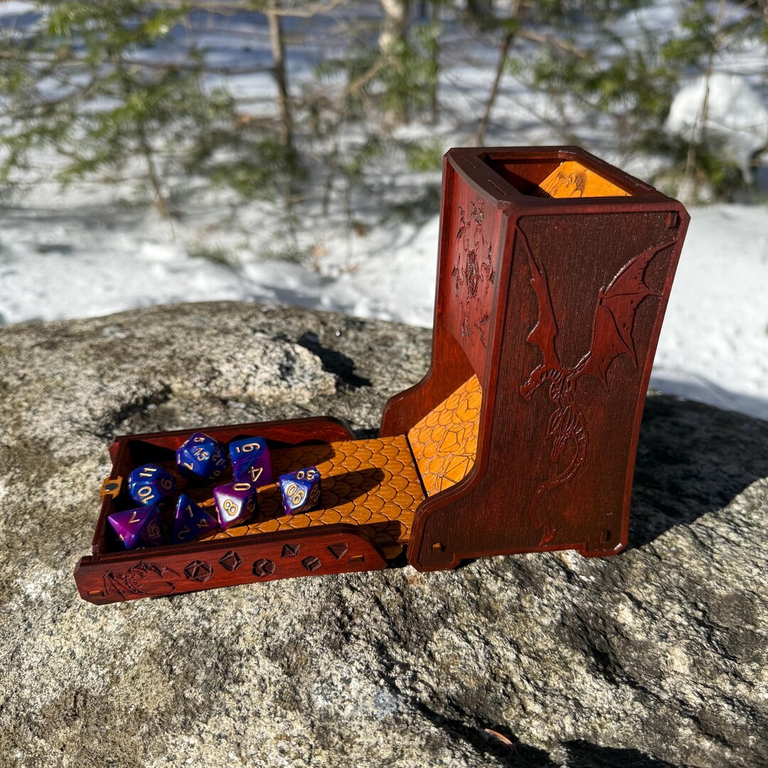 Dice Tower: "dragon's Dominion" - Folding Wooden Dice Tower W ...