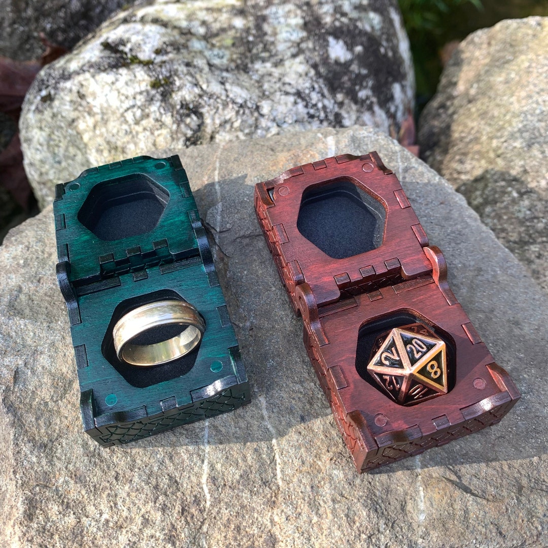 D20 Box: Mini-chest, Engagement Ring Presentation, Dice Jail, Custom ...