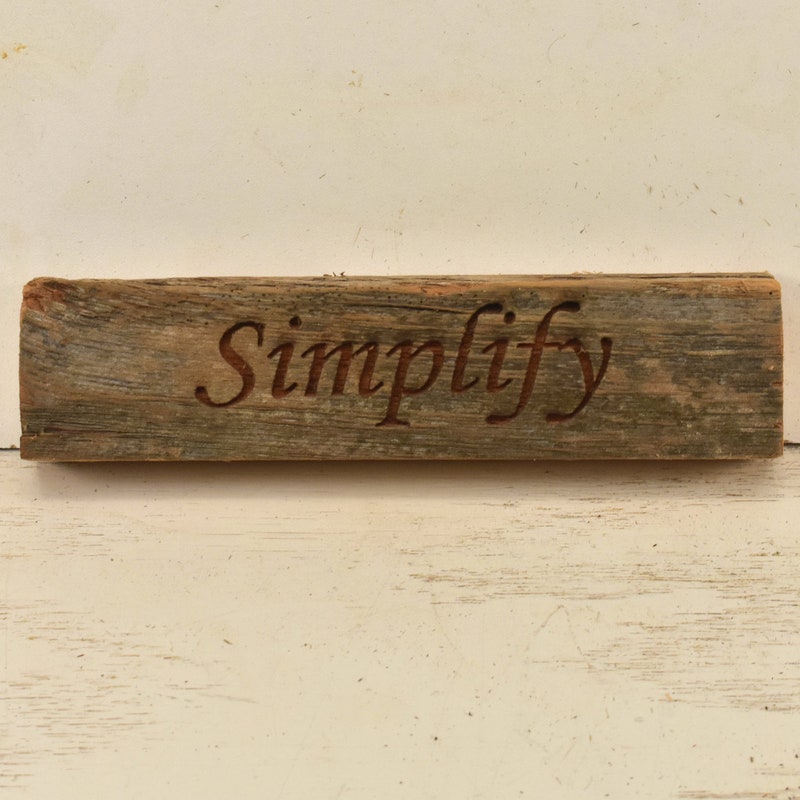 Simplify Sign - Etsy