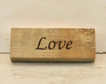 Welcome Inspirational Reclaimed Wood Block Sign | Etsy