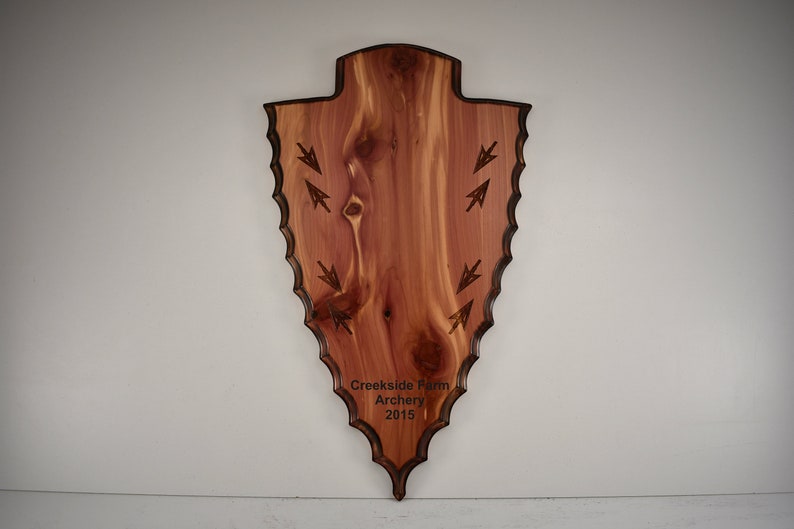 3 Piece Arrowhead Skull Plaque- Engraved Hardwood - Etsy