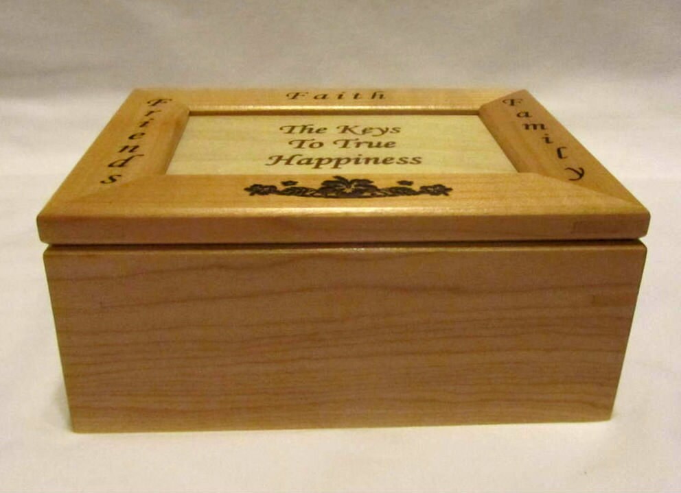 Key to Happiness Personalized Wooden Keepsake Box - Etsy