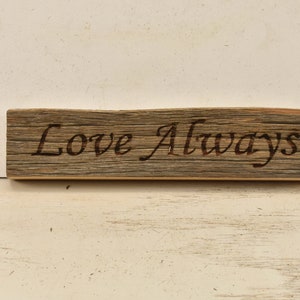 Love Always Inspirational Reclaimed Wood Block Sign - Etsy