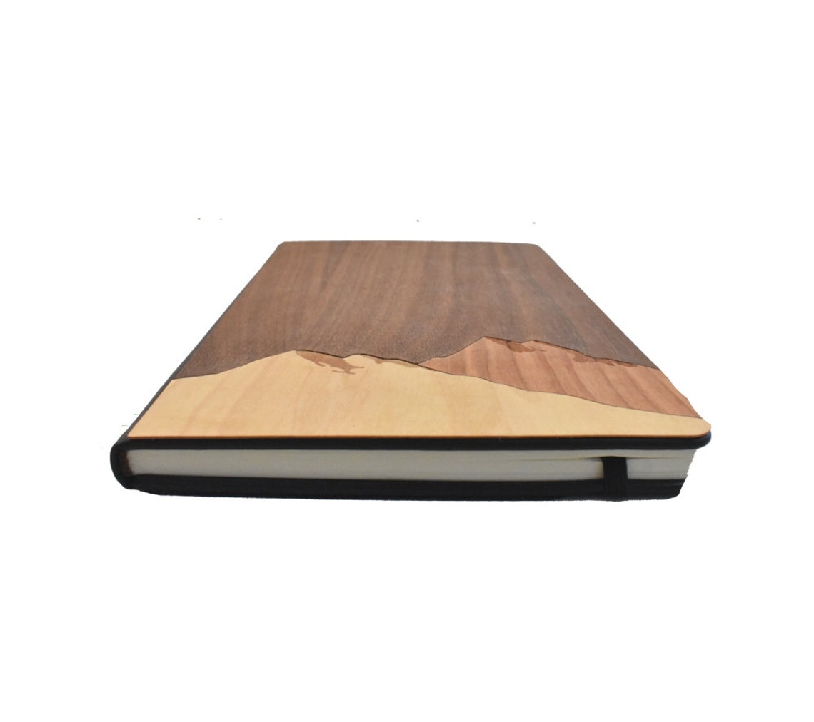Mountains Engraved Wooden Notebook - Etsy