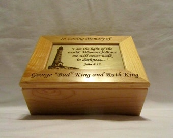 In Memory Box Personalized Wooden Keepsake Box Memorial Box in Memory ...