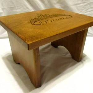 Custom Engraved Wooden Toddler Step Stool- Princess - Etsy