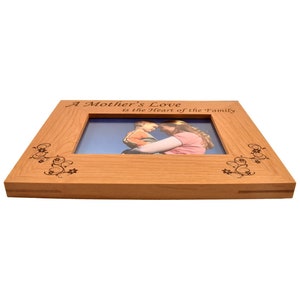 A Mother's Love Custom Engraved Wooden Photo Frame- Happy Mothers Day ...