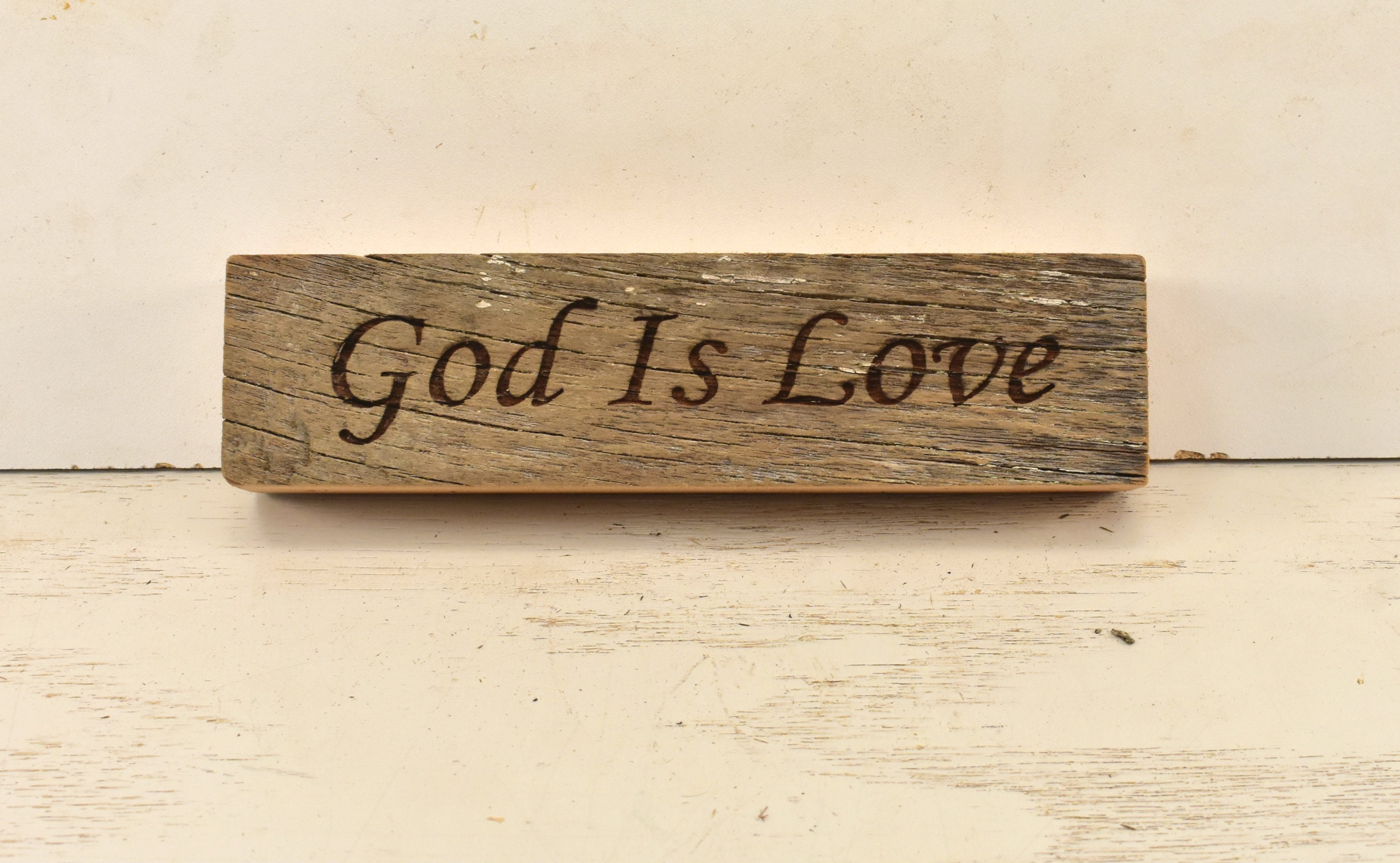 God is Love Inspirational Reclaimed Wood Block Sign - Etsy