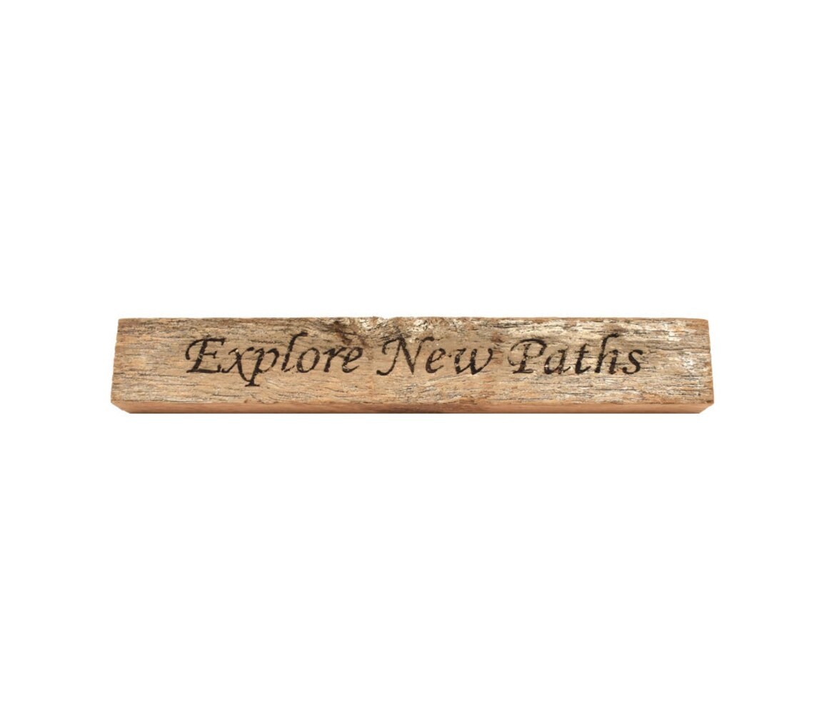 Explore New Paths Inspirational Reclaimed Wood Block Sign - Etsy