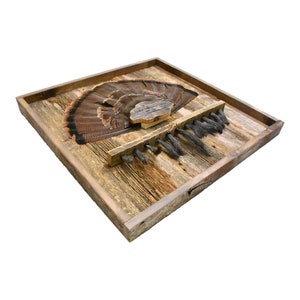 Barnwood Turkey Shadow Box With Tail Cap and Beard Hanger - Etsy