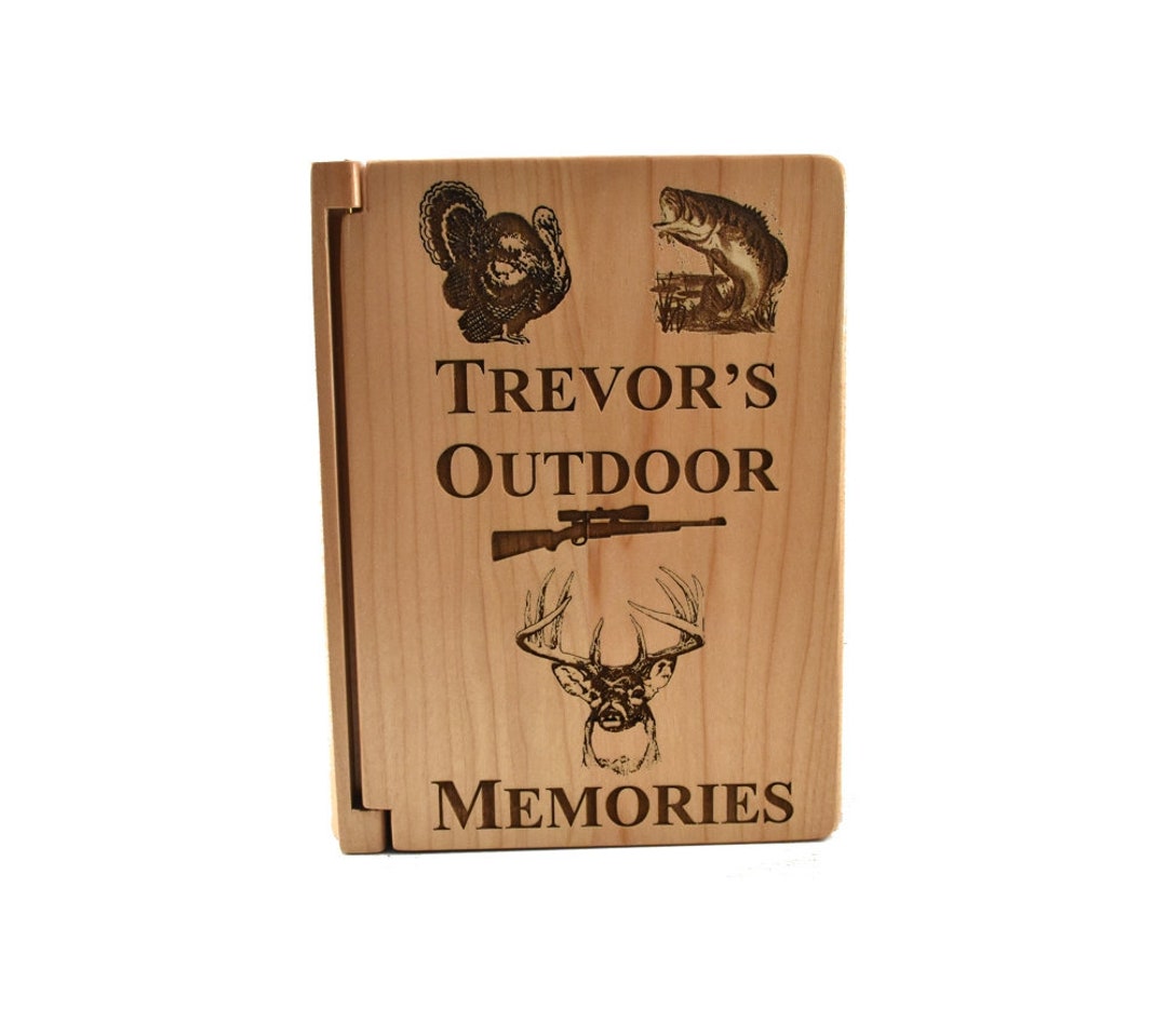 Custom Engraved Wooden Photo Album - Outdoor Memories Style 1 Small ...