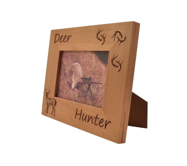 Gift Ideas for Deer Hunter Outdoorsman- Custom Engraved Wooden Picture ...