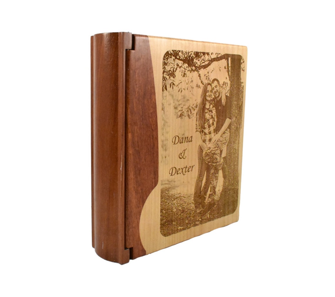 Custom Engraved Engagement Picture Photo Album Personalized - Etsy