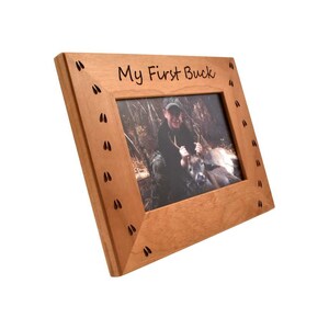 Hunting Season Gift for Deer Hunter- Custom Engraved Wooden Picture ...