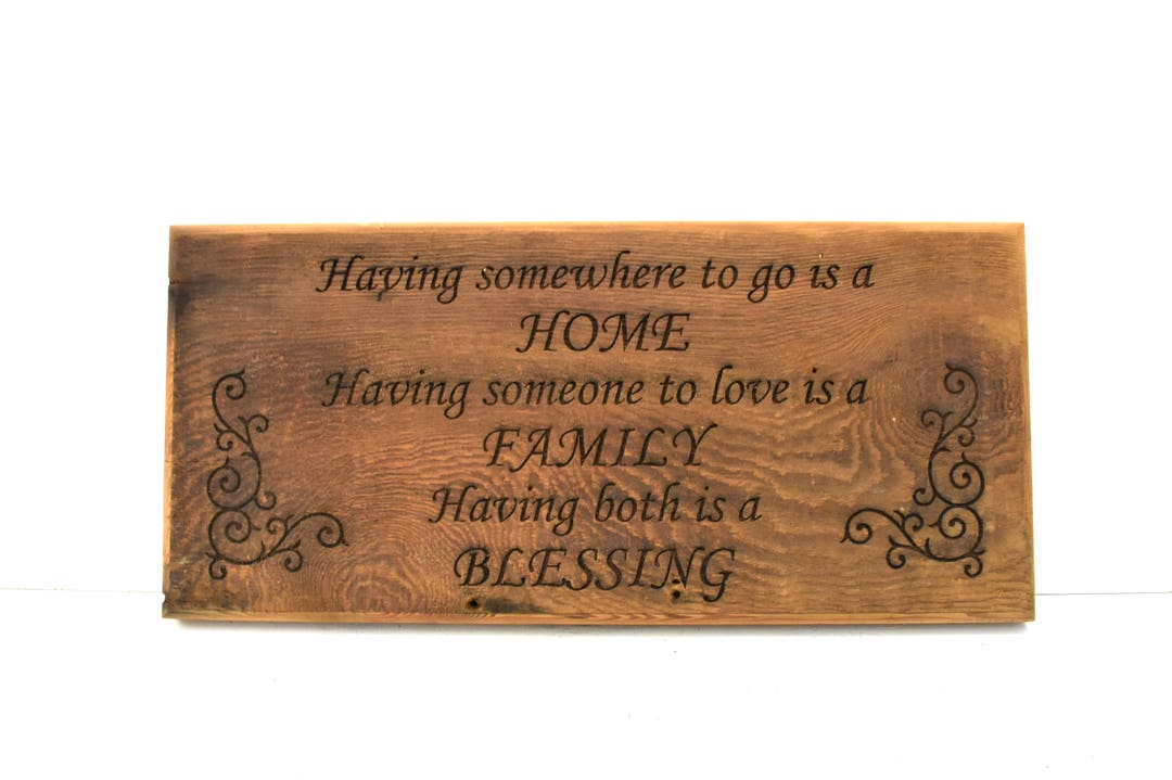 Home, Family, Blessing Barnwood Sign - Etsy