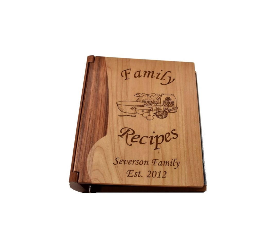 Personalized Family Recipe Book - Custom Engraved Large Family Recipes ...