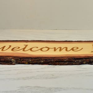 Welcome Bark Edge Door Topper - Etsy
