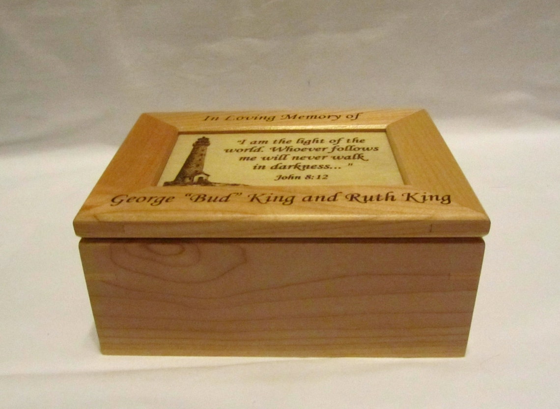 Memorial Personalized Wooden Keepsake Box - Etsy