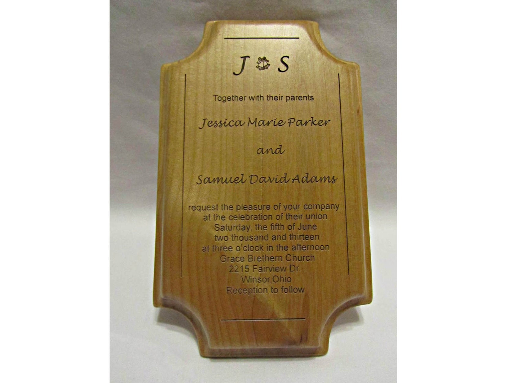 Custom Engraved Wood Rectangle Plaque with Cut Corners | Etsy