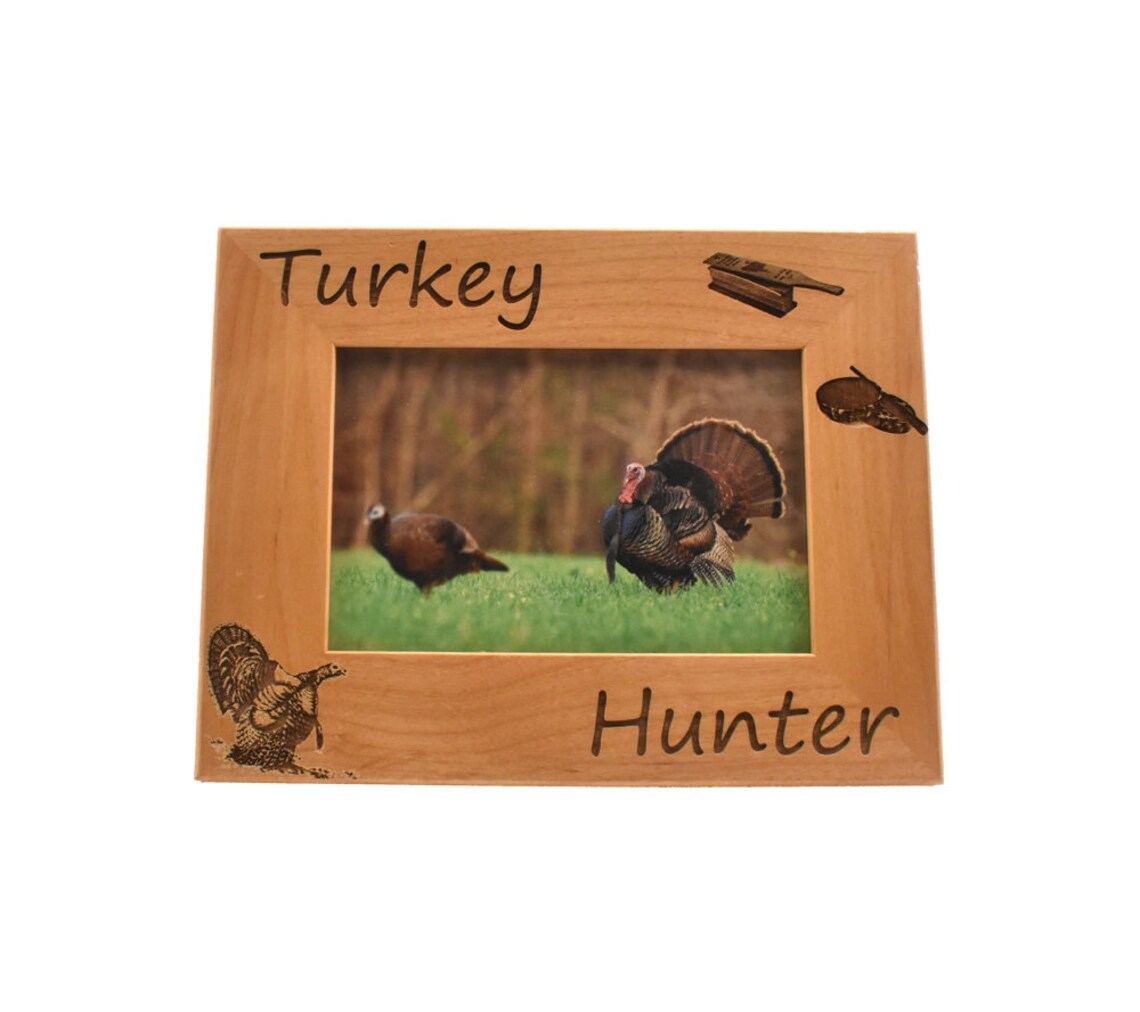 Turkey Hunter Custom Engraved Wooden Photo Frame Turkey - Etsy