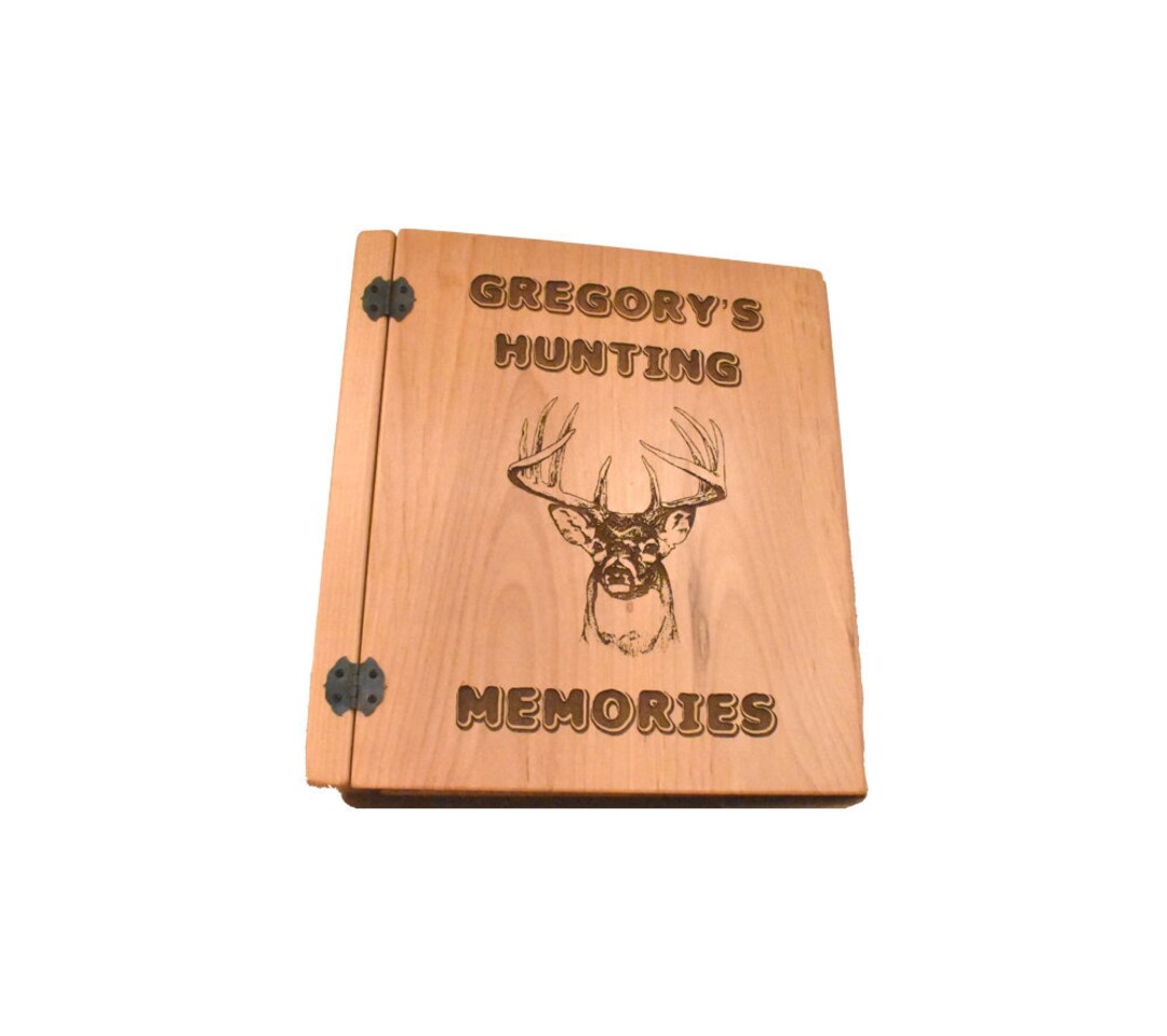 Rustic Wooden Hunting Photo Album- Hunting Memories 3 Ring Custom Photo ...