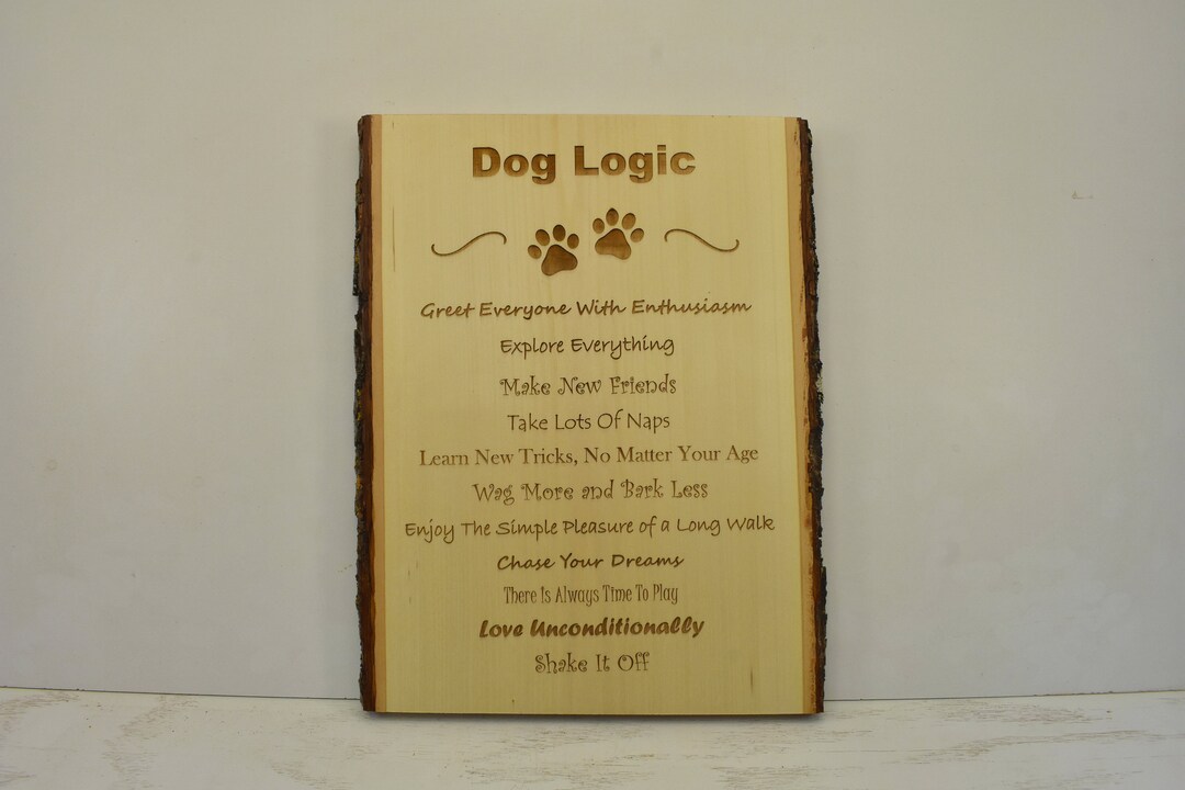 Dog Logic Bark Edge Sign - Etsy