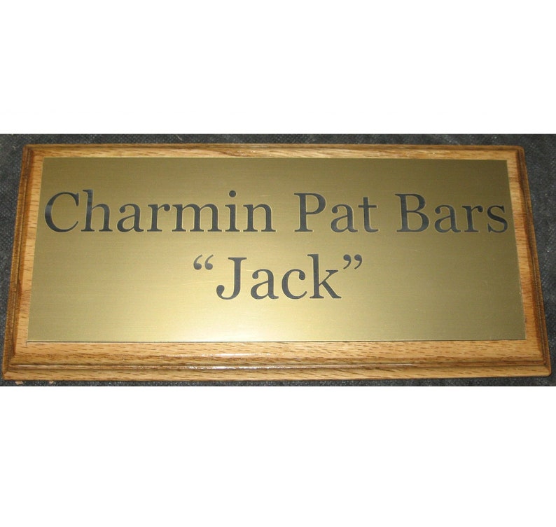 Personalized Horse Stall Name Plate Engraved Brass on Wood - Etsy