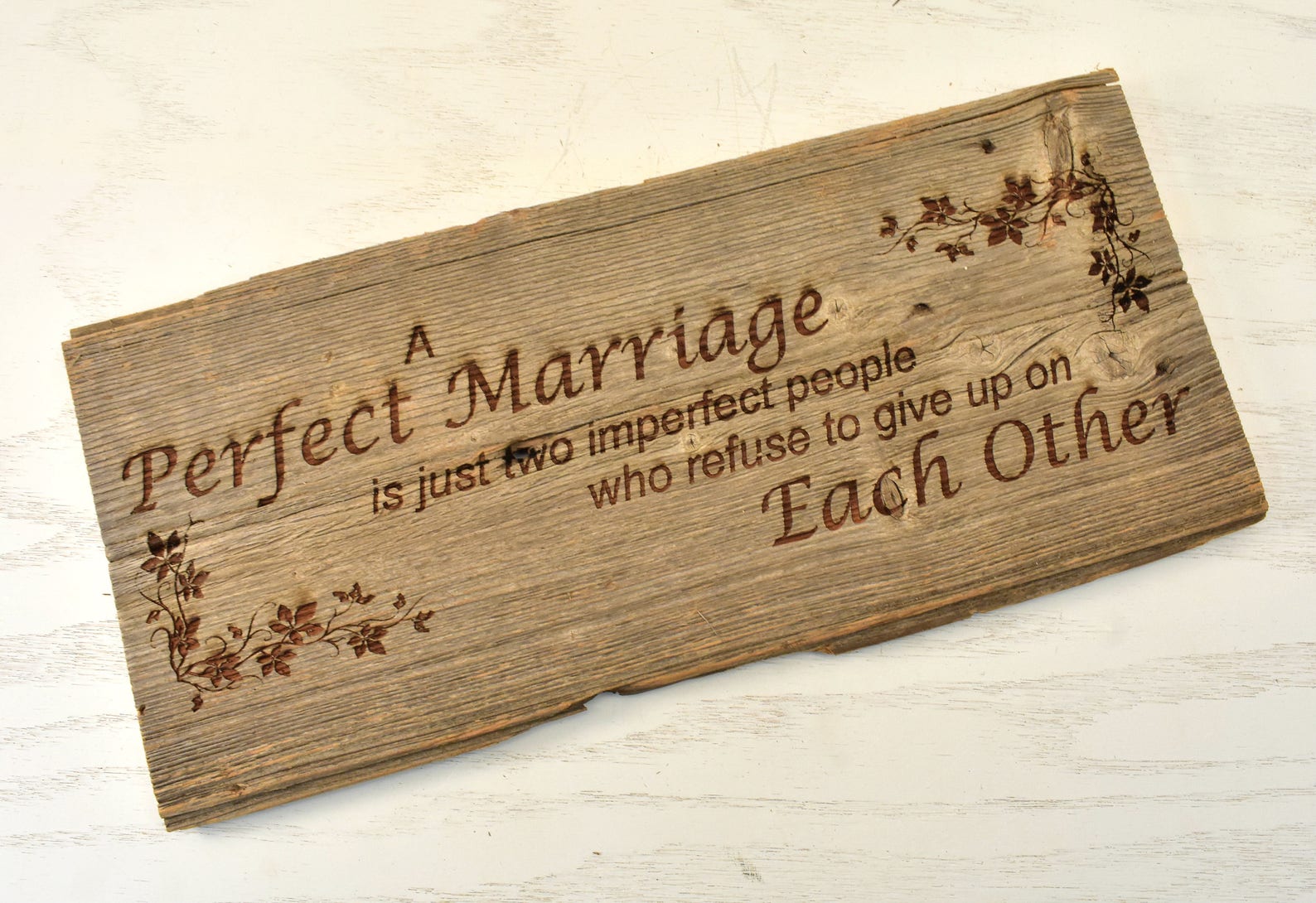 Perfect Marriage Barnwood Sign | Etsy