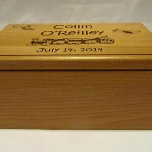 Train Personalized Wooden Keepsake Box - Large - Etsy