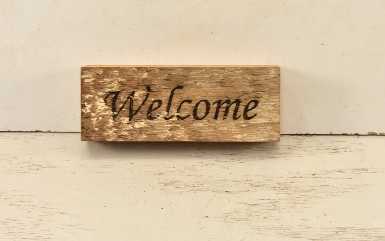 Welcome Inspirational Reclaimed Wood Block Sign | Etsy