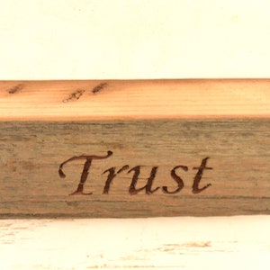 Trust Inspirational Reclaimed Wood Block Sign - Etsy