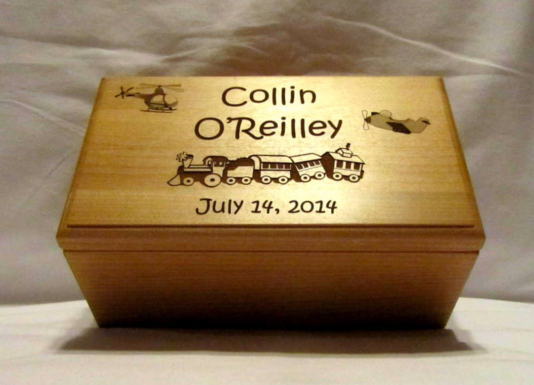 Train Personalized Wooden Keepsake Box - Large - Etsy