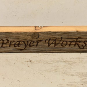 Prayer Works Inspirational Reclaimed Wood Block Sign - Etsy