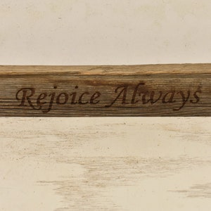 Rejoice Always Inspirational Reclaimed Wood Block Sign - Etsy