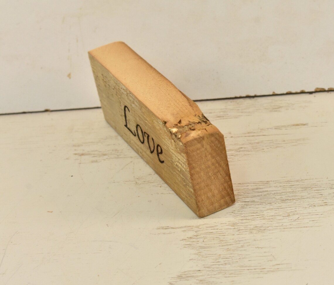 Love Inspirational Reclaimed Wood Block Sign - Etsy